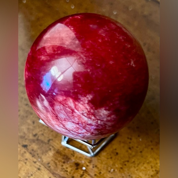 Accents | Red Moonstone Natural Stone Gorgeous With Flashes | Poshmark